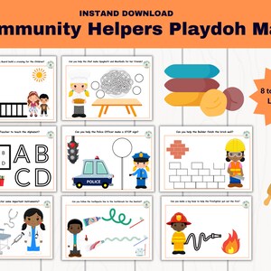 Printable Community Helpers Preschool Activities, Printable Playdough ...