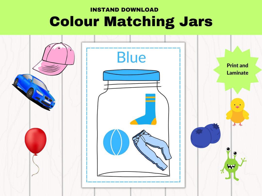 Color Matching, Colour Activity, Toddler Printable Colours Game ...