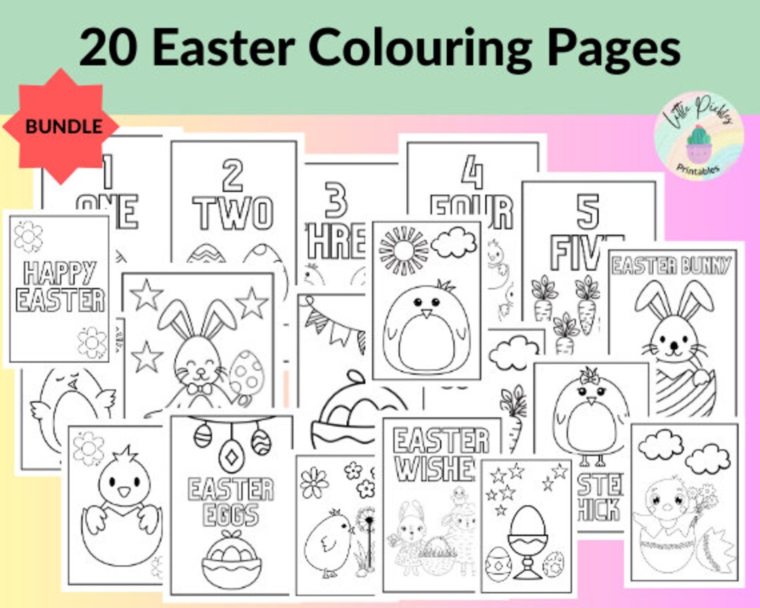 Easter Coloring Page Bundle for Toddlers and Preschool, Montessori ...