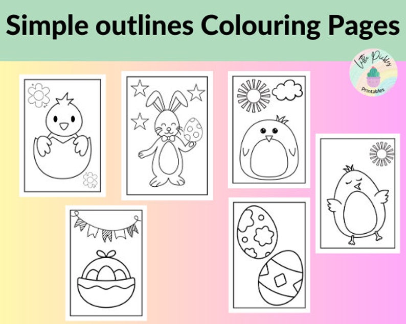 Easter Coloring Page Bundle for Toddlers and Preschool, Montessori ...