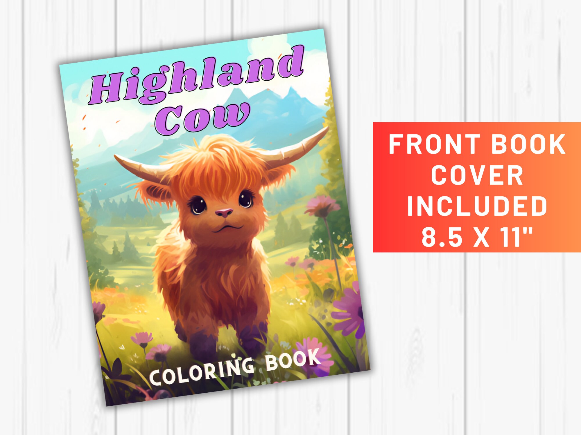 Cow Coloring Pages for Adults, Highland Cows to Color In, Cute Cows 24 ...
