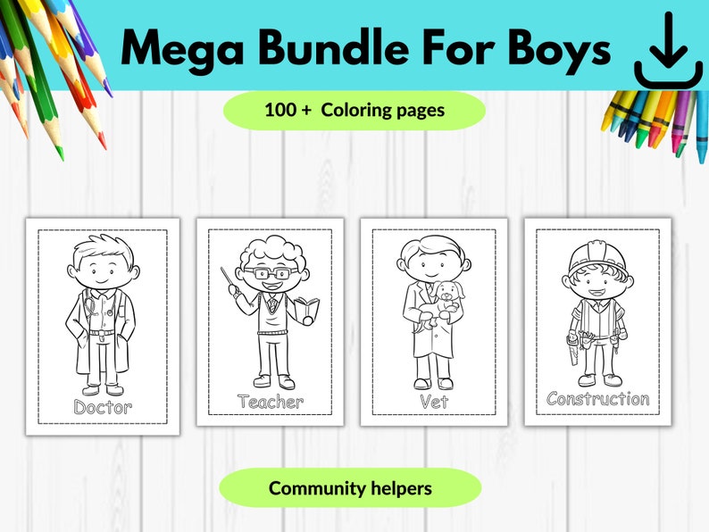 Printable Coloring Pages for Boys, 3 Year Old Boys Worksheets, Boys ...