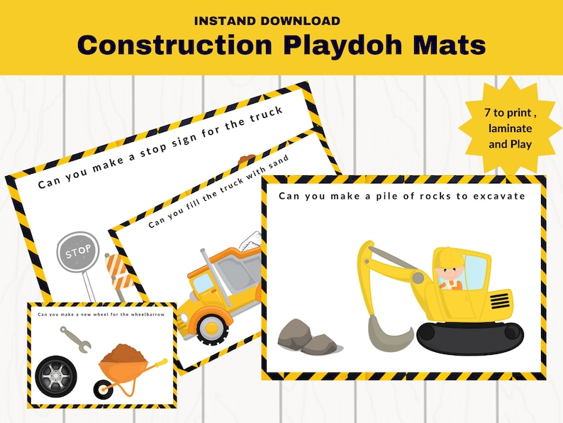 Preschool Construction Theme Printables, Construction Early Years, Play ...