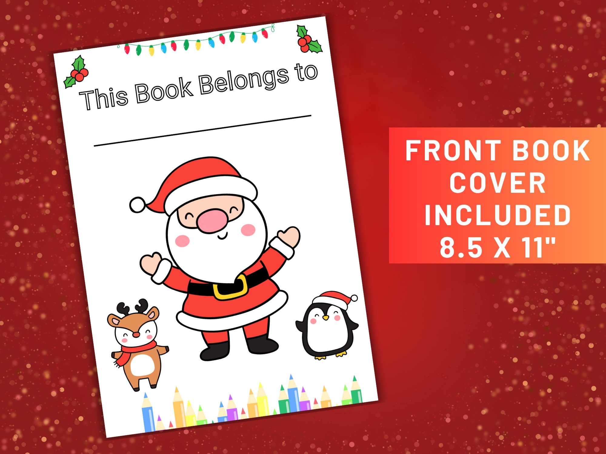 Printable Toddler Christmas Coloring Pages, Digital Download. Preschool ...