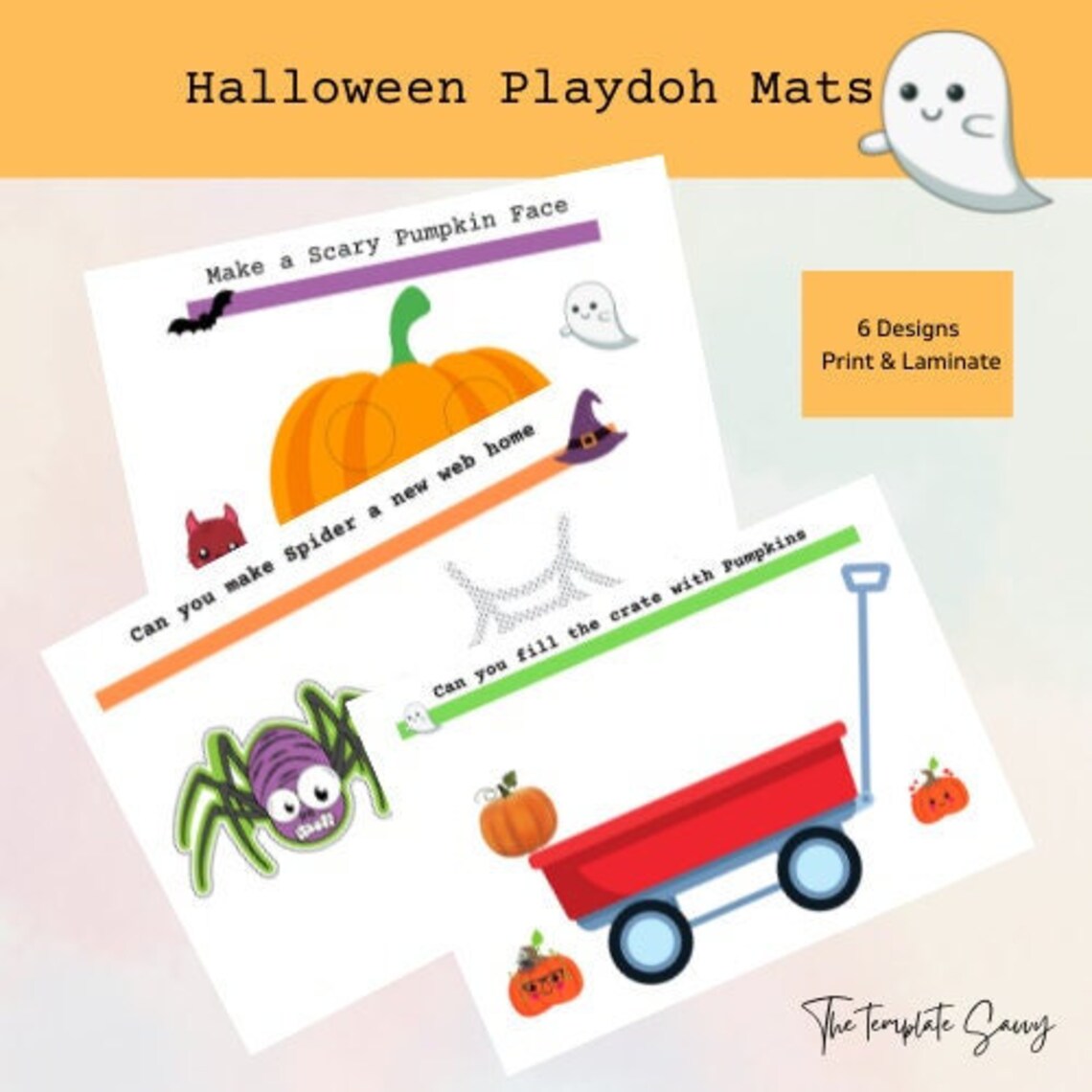 Halloween Printable Playdough Mats|halloween Activity for Preschoolers ...