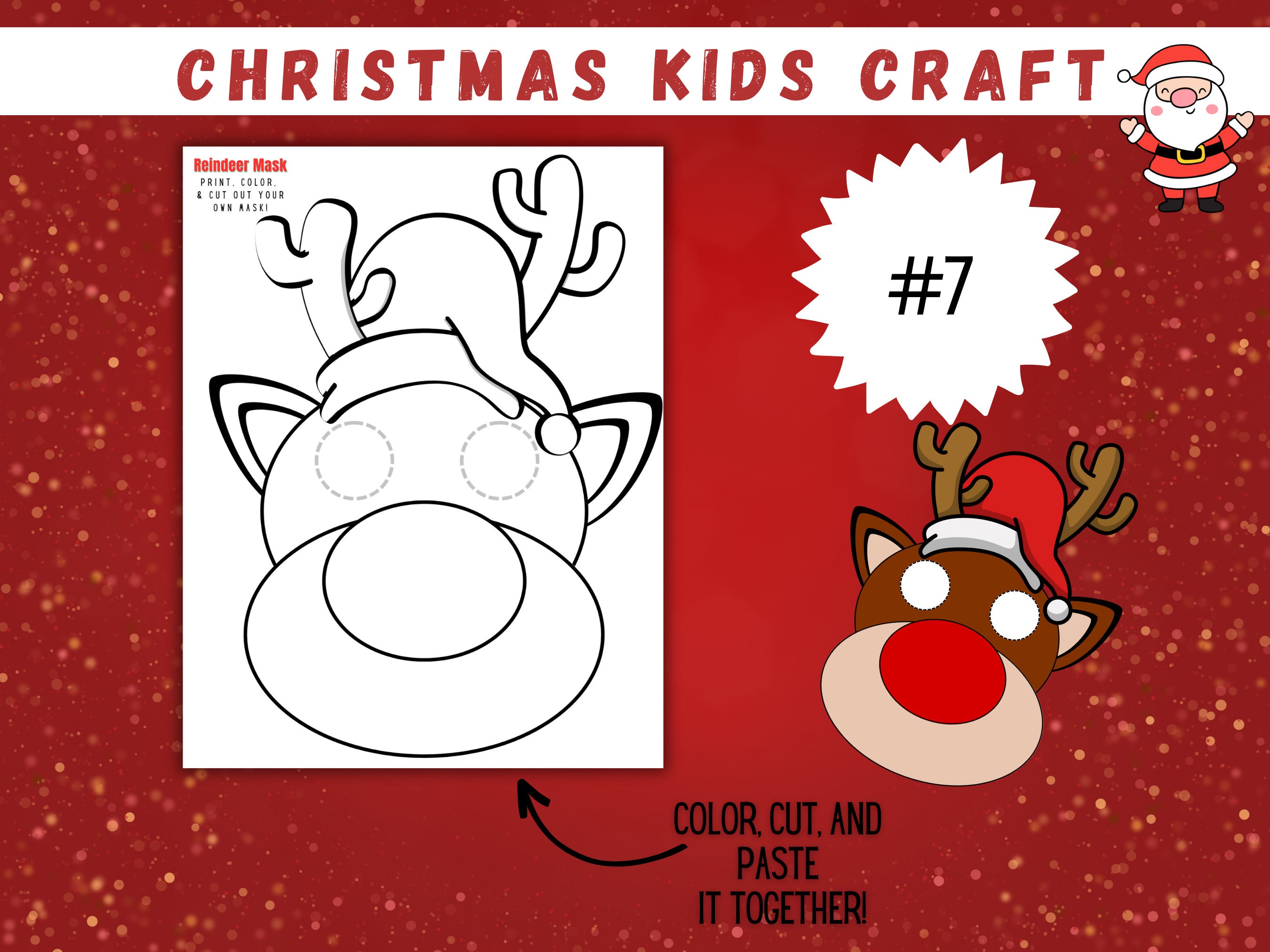 Printable Kids Christmas Craft Kit/ Perfect for Holiday Crafting/ Fun ...