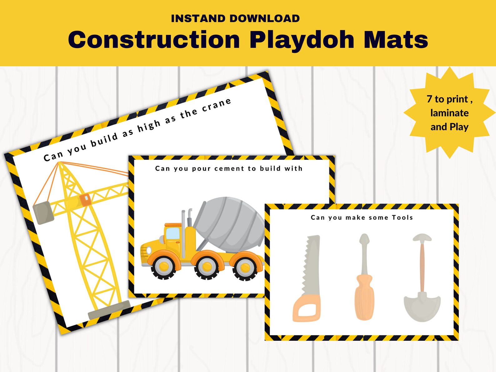 Preschool Construction Theme Printables, Construction Early Years, Play ...