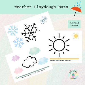 Weather Themed Playdough Mats, Instant PDF - Etsy