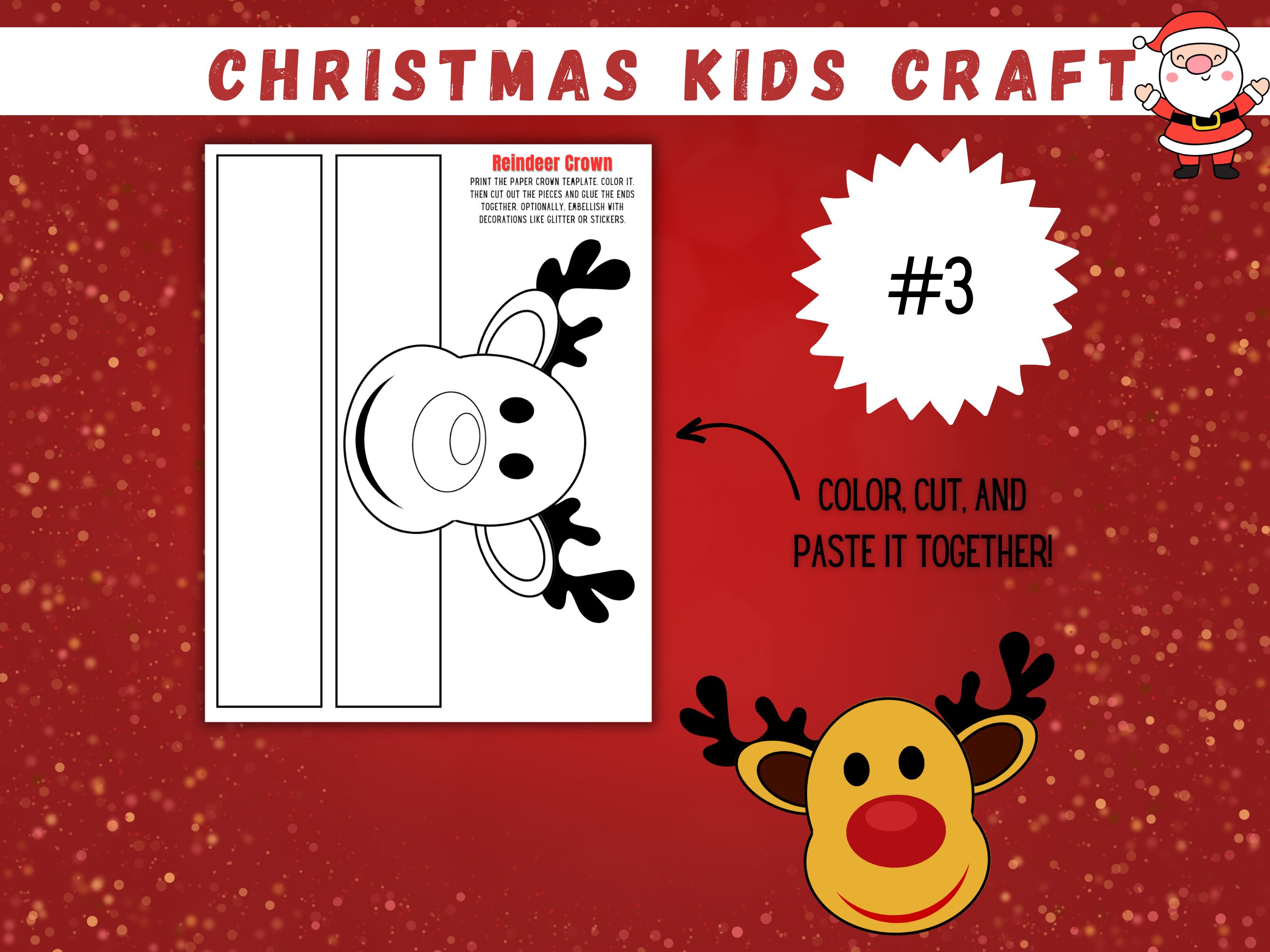 Printable Kids Christmas Craft Kit/ Perfect for Holiday Crafting/ Fun ...