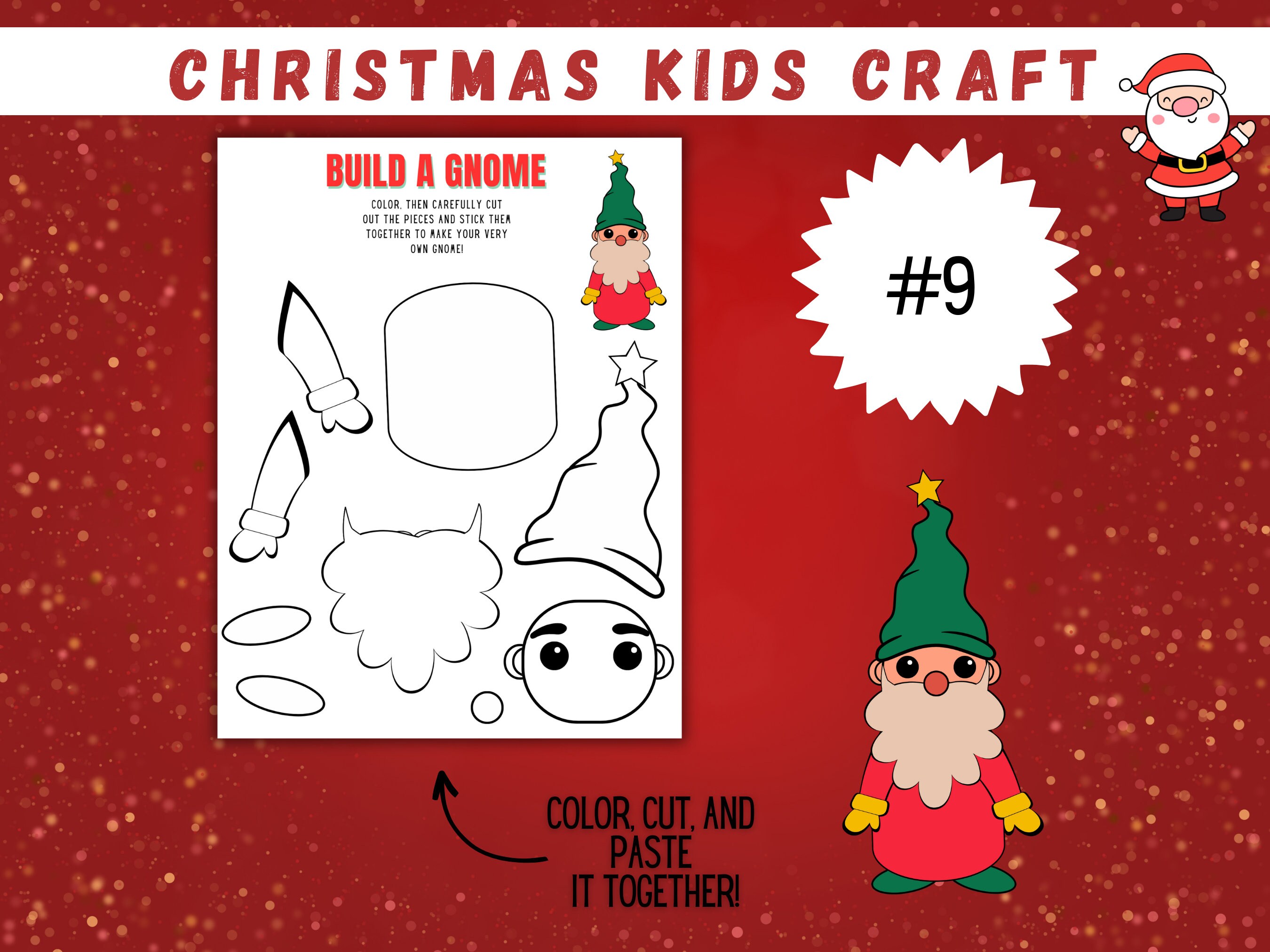 Printable Kids Christmas Craft Kit/ Perfect for Holiday Crafting/ Fun ...