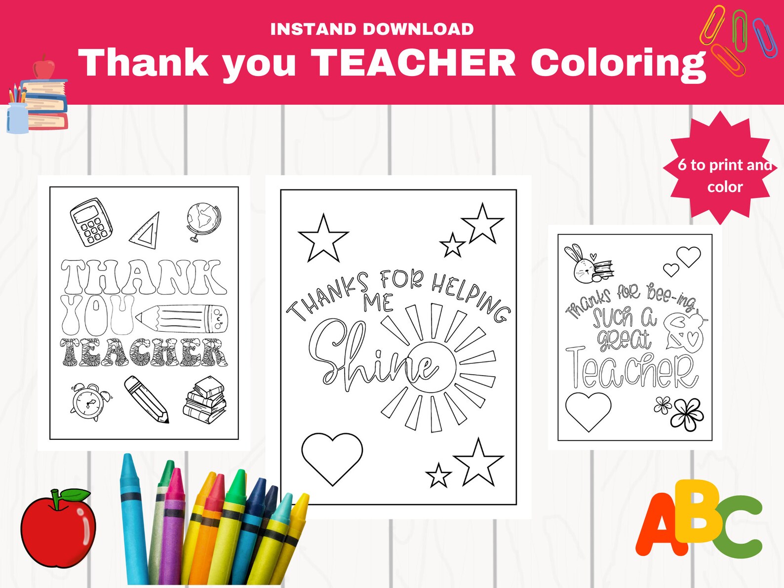Printable Teacher Appreciation and Gratitude Coloring Pages, the Best ...