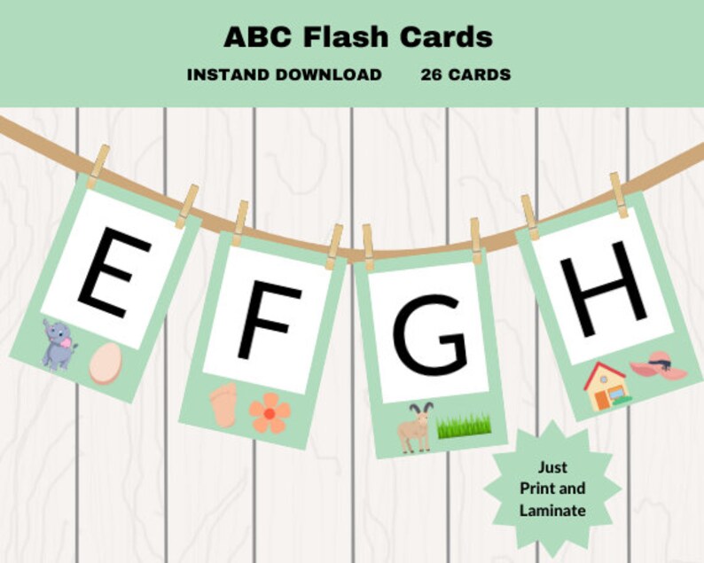 Printable ABC Flashcards Preschoolers Pdf, Alphabet Cards for Toddlers ...