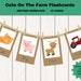 15 Farm Animal Flash Cards, Ready to Print, Educational Flashcards for ...