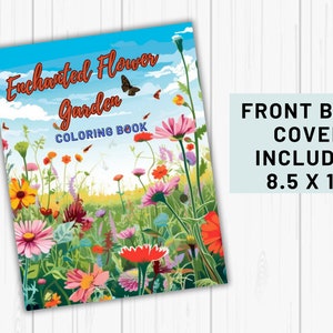 Enchanted Flower Garden Coloring Book, Adult Coloring Book, Mindful ...