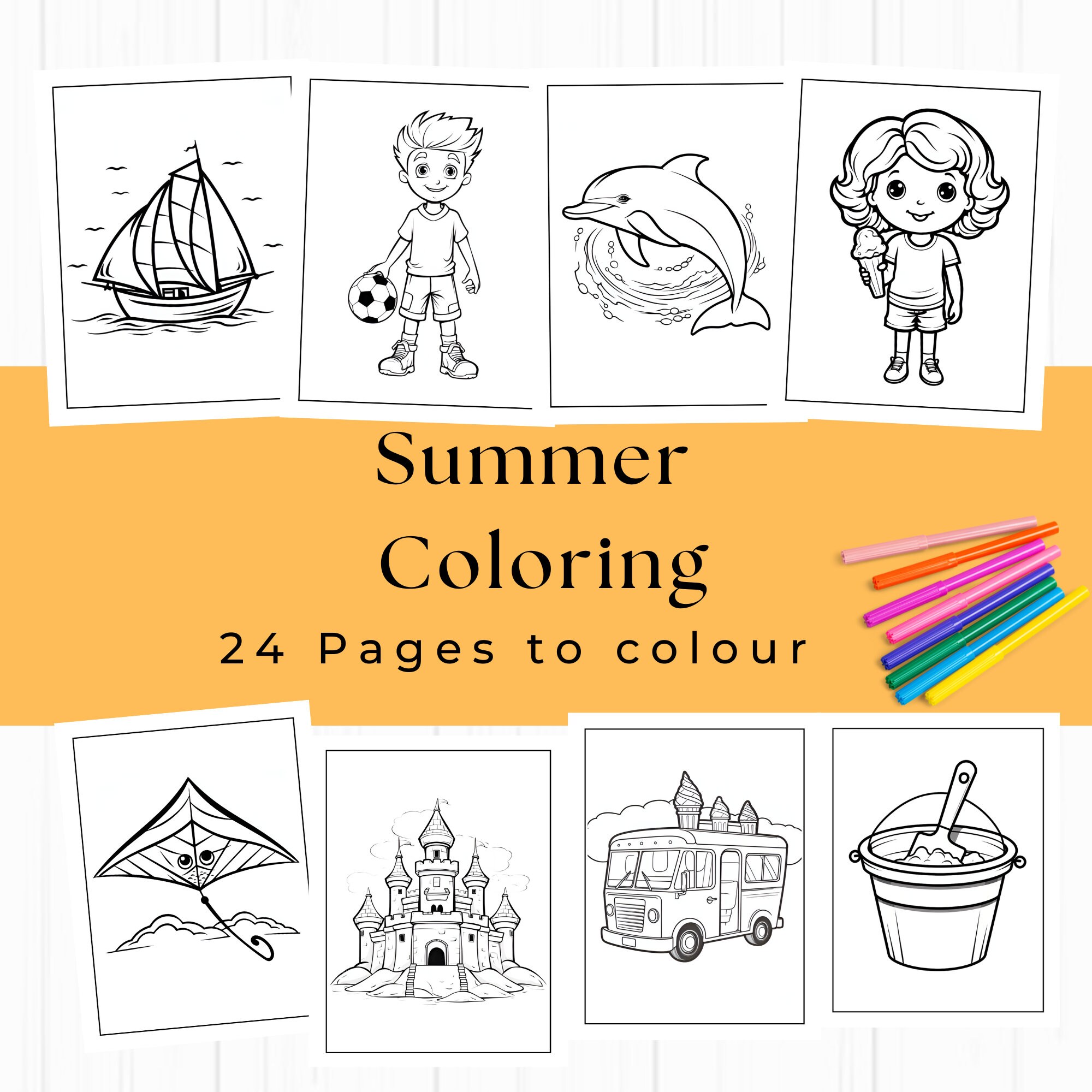 Coloring Pages for Kindergarten Summer. Summertime Coloring for ...