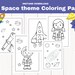 Preschool Space Theme Printables, Coloring for Toddlers, Fine Motor ...