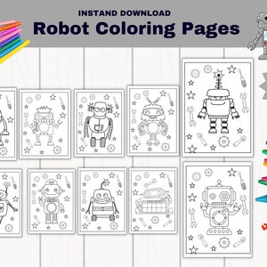 Robot Coloring Pages, Robot Birthday Party, Kids Coloring Sheets ...