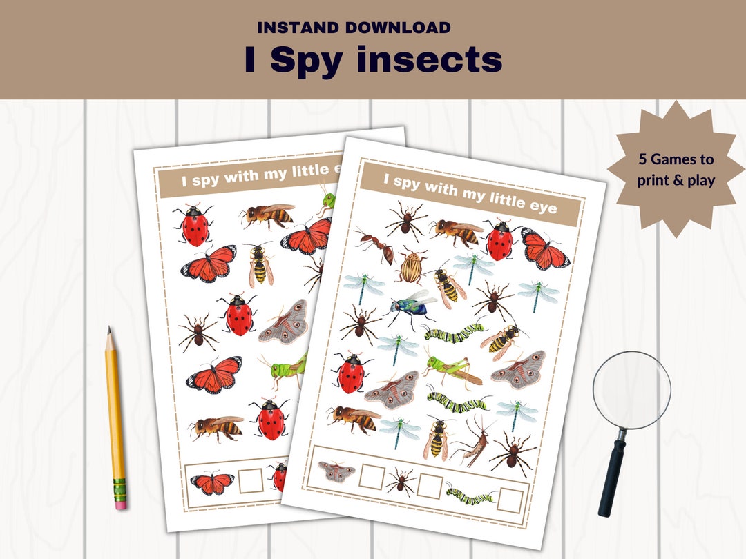 Insect I Spy Game, Preschool Printable Insect Study, Insect ...