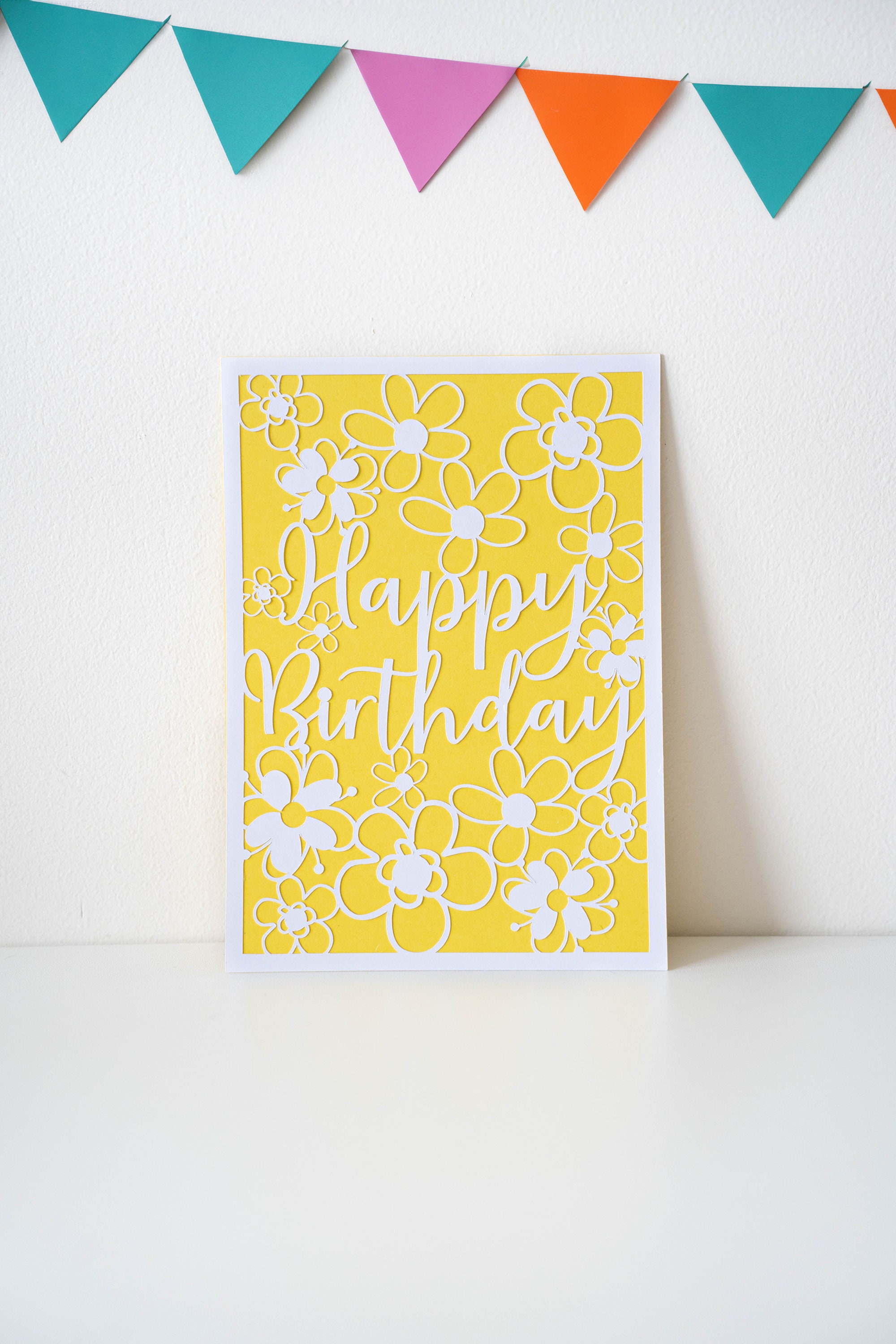 Happy Birthday Paper Cut Design | Digital Download - Etsy
