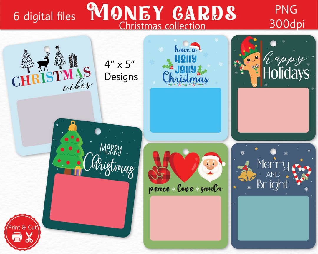 Christmas Gift Card Holder PNG Designs - Etsy