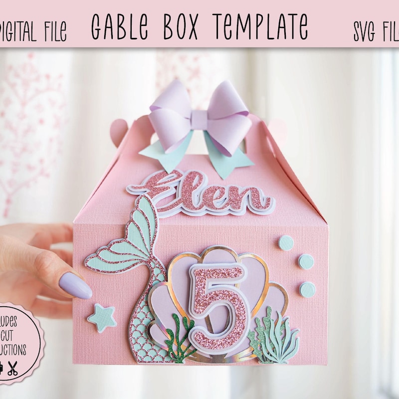 Mermaid Party Gable Boxes - Etsy