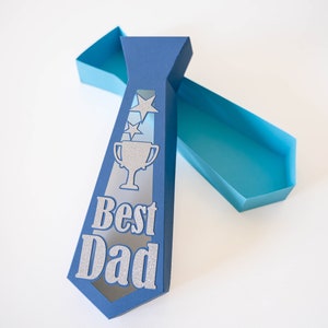 Father's Day Tie Box SVG Template: Treat & Gift Box (digital Download ...