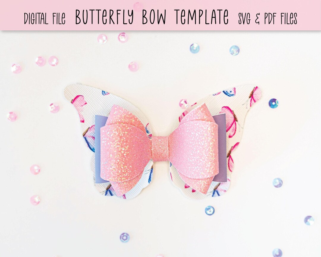 Bow Template SVG | Craft Pattern | Butterfly Bow SVG - Etsy