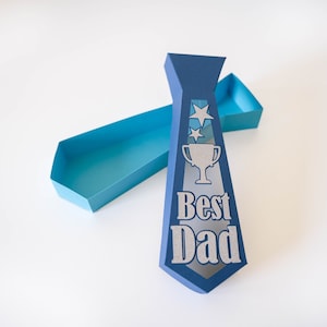 Father's Day Tie Box SVG Template: Treat & Gift Box (digital Download ...
