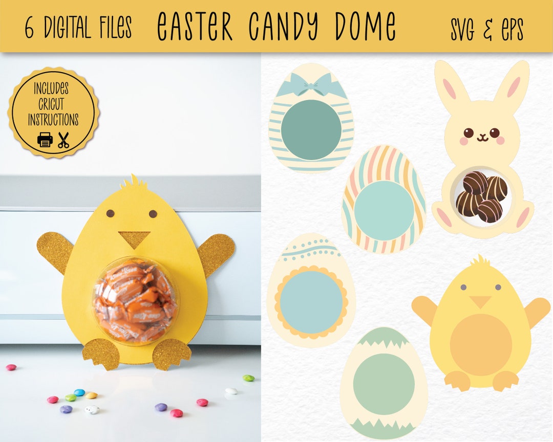 Easter Candy Dome SVG Bundle | Candy Holder Ornament - Etsy