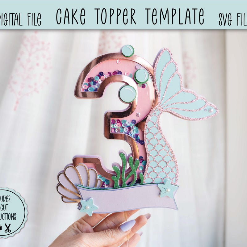 Mermaid Cake Topper - Etsy