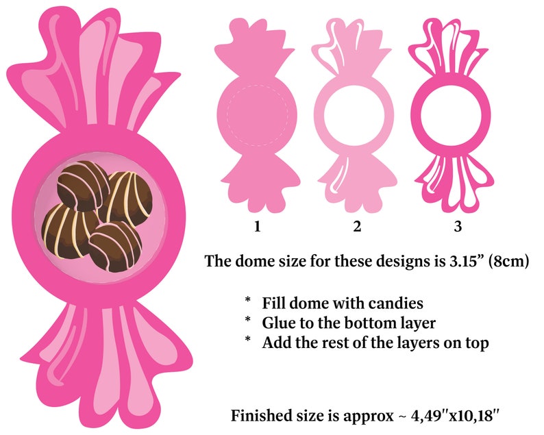 Candy Dome SVG Bundle | Candy Holder Ornament - Etsy