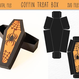 Coffin Treat Box SVG | Treat Box SVG | Gift Box SVG | Halloween Candy ...