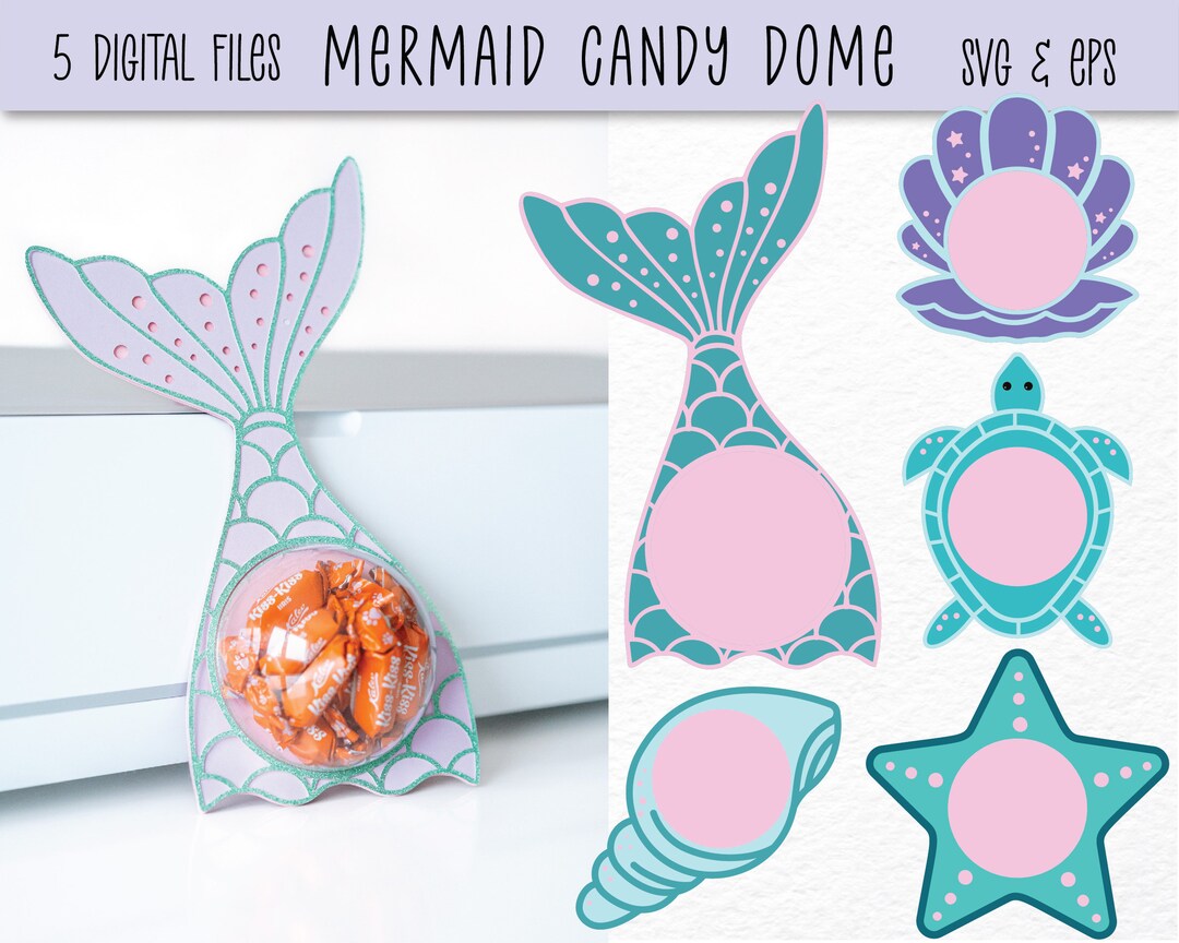 Mermaid Theme Party Candy Dome | Candy Holder - Etsy