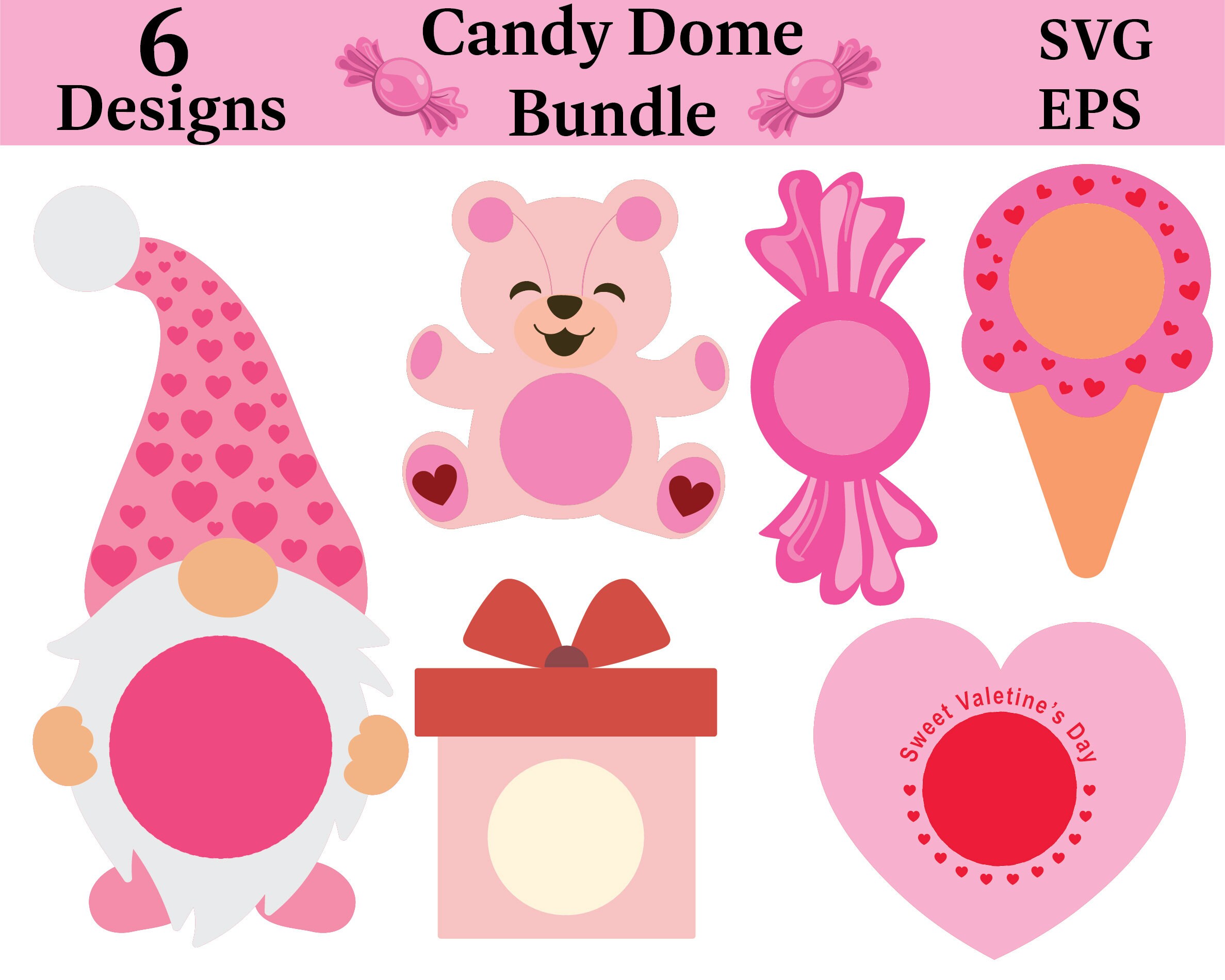 Candy Dome SVG Bundle Candy Holder Ornament - Etsy