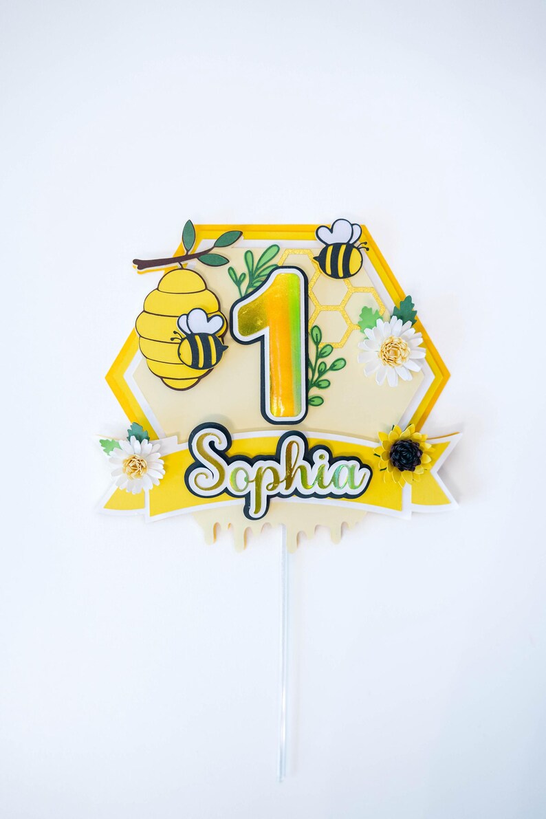 Bumble Bee Cake Topper: Bee Themed Party Decor (digital Download) - Etsy