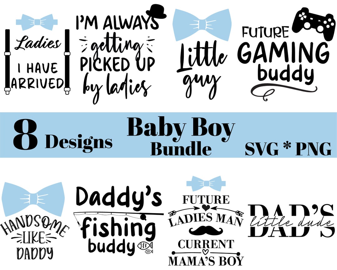 Baby Boy SVG Bundle: Newborn Designs (digital Download) - Etsy
