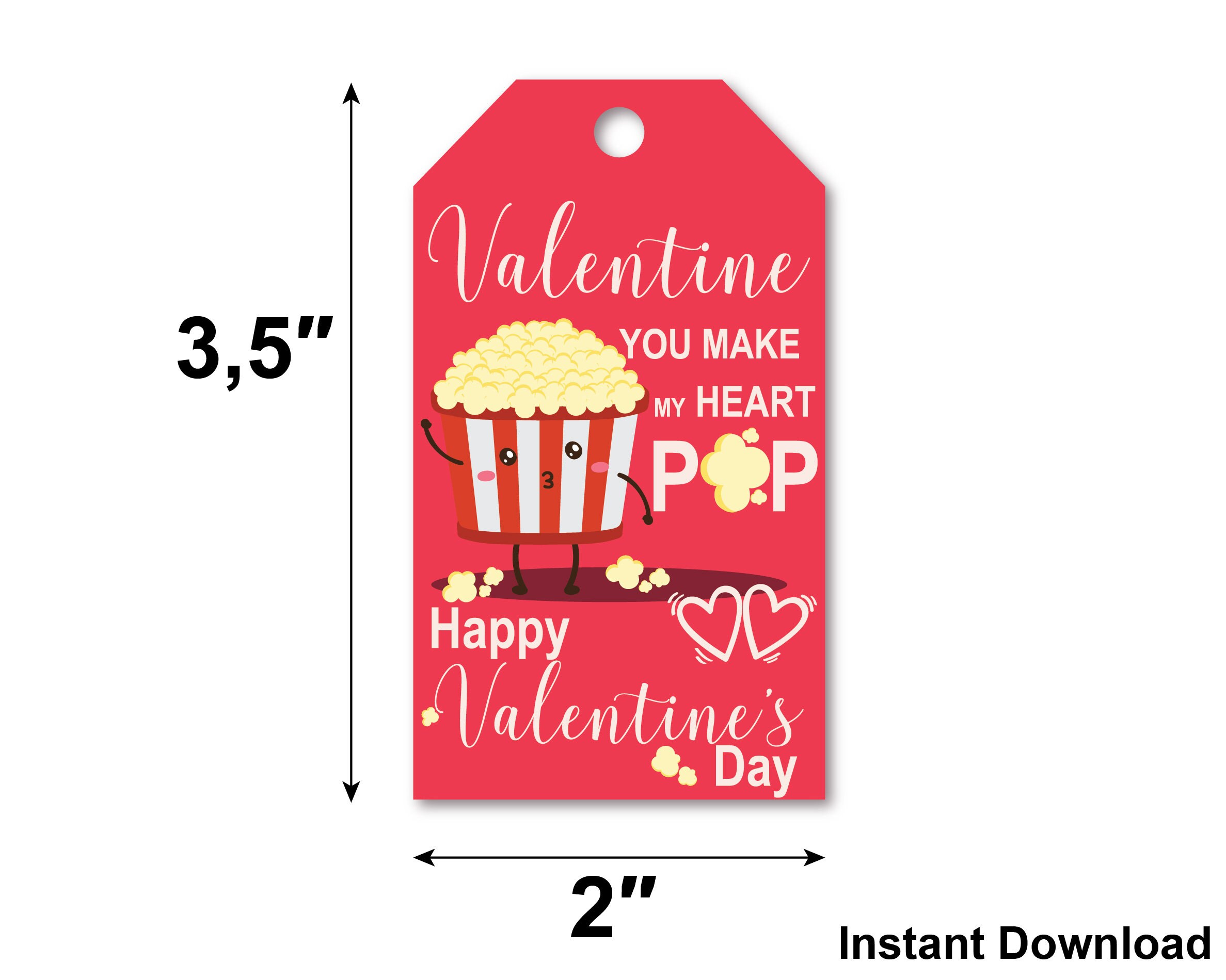 Valentine's Day Gift Tags SVG & PNG | Instant Download - Etsy