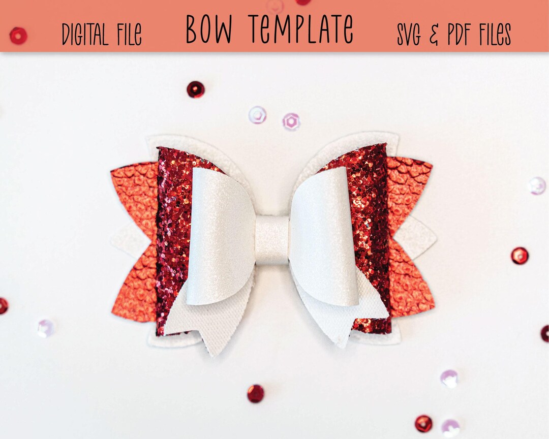 Bow Template SVG | Craft Pattern | Double Bow SVG - Etsy