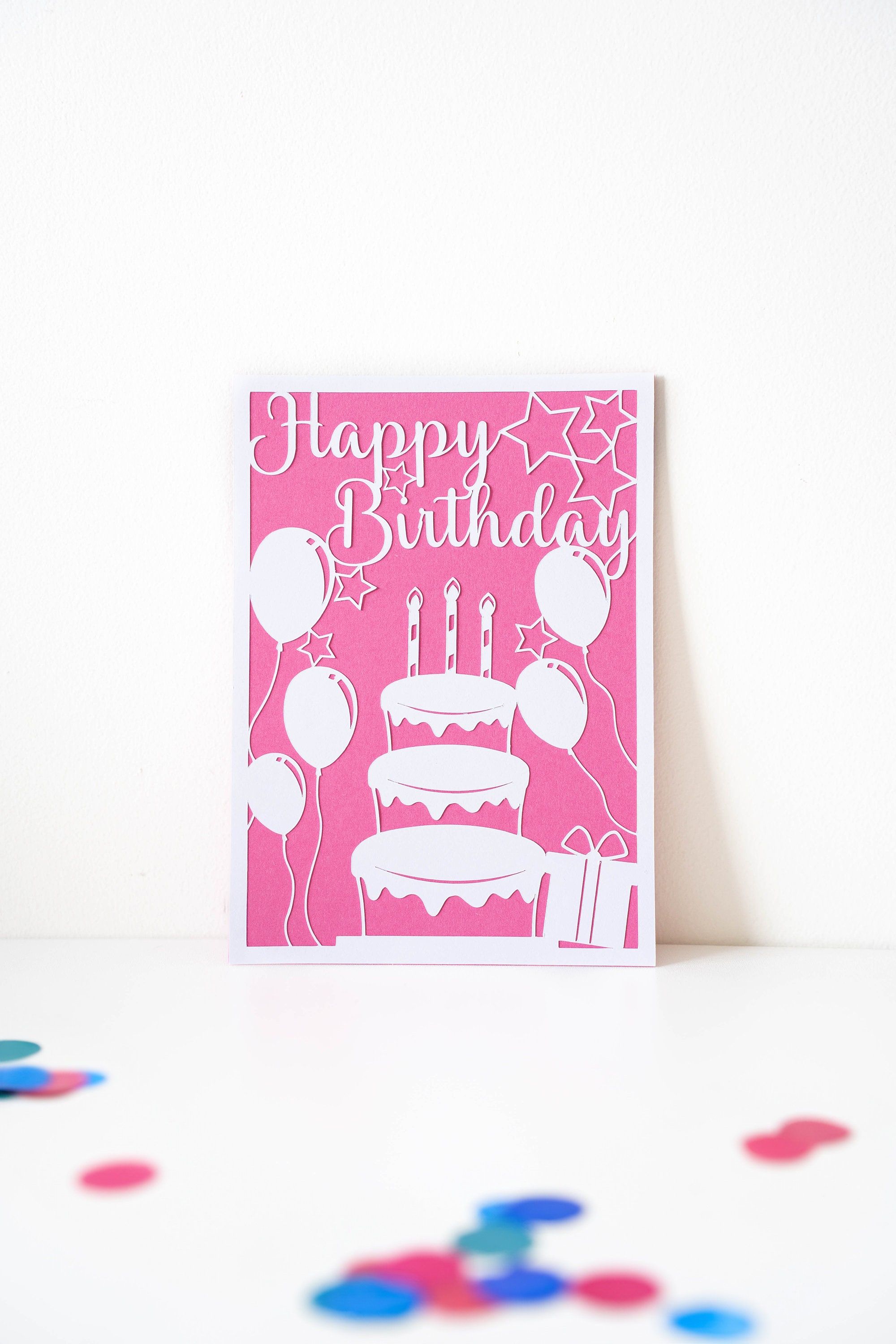 Happy Birthday Paper Cut Design | Digital Download - Etsy