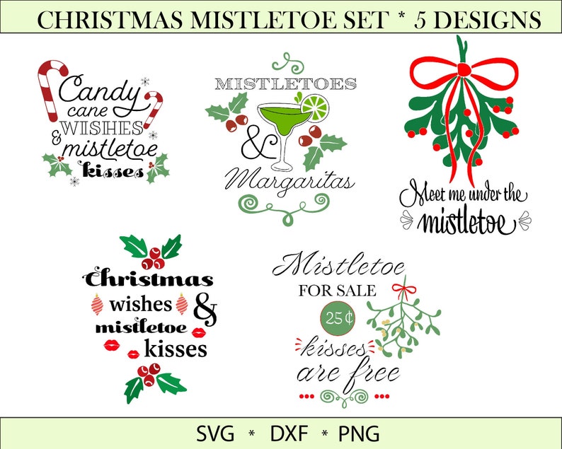 Mistletoe SVG File Christmas SVG File Digital Download - Etsy