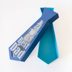 Father's Day Tie Box SVG Template: Treat & Gift Box (digital Download ...