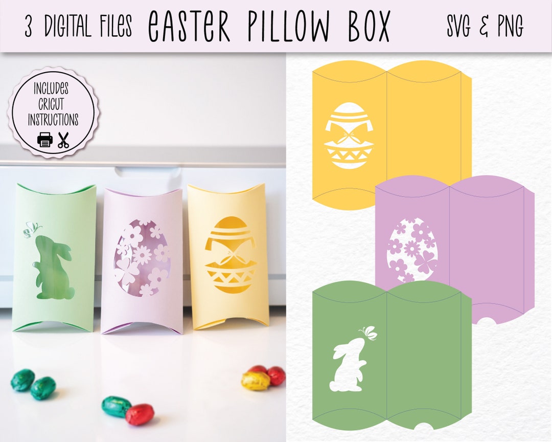 Easter Pillow Box SVG | Treat Box SVG - Etsy