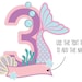Mermaid Number 3 Cake Topper | Mermaid Birthday Party | Digital ...