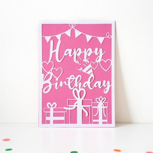 Happy Birthday Paper Cut Design | Digital Download - Etsy