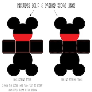 Mouse Theme Party Treat Box | Favor Box SVG - Etsy