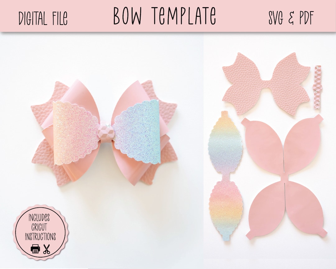 Bow Template SVG | Craft Pattern | Double Bow SVG - Etsy