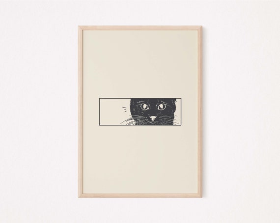 Cat Letterbox Poster Cat Print Cat Poster Cat Wall Art Cat - Etsy