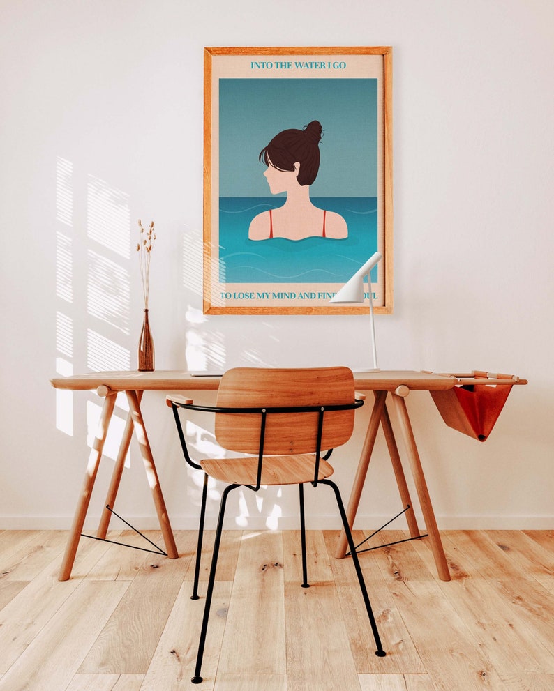 Find My Soul Swim Poster People in Water Print Swimming Pool - Etsy ...