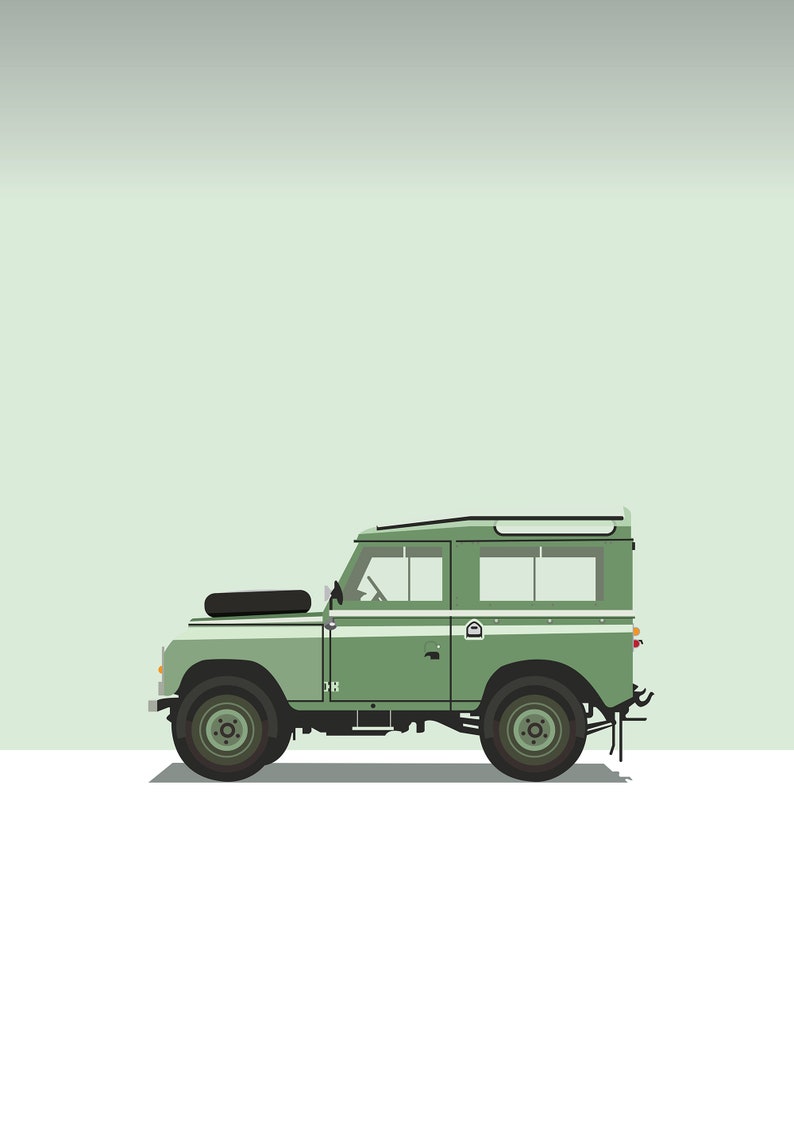 Green Land Rover Poster Land Rover Print Car Lover Gifts - Etsy