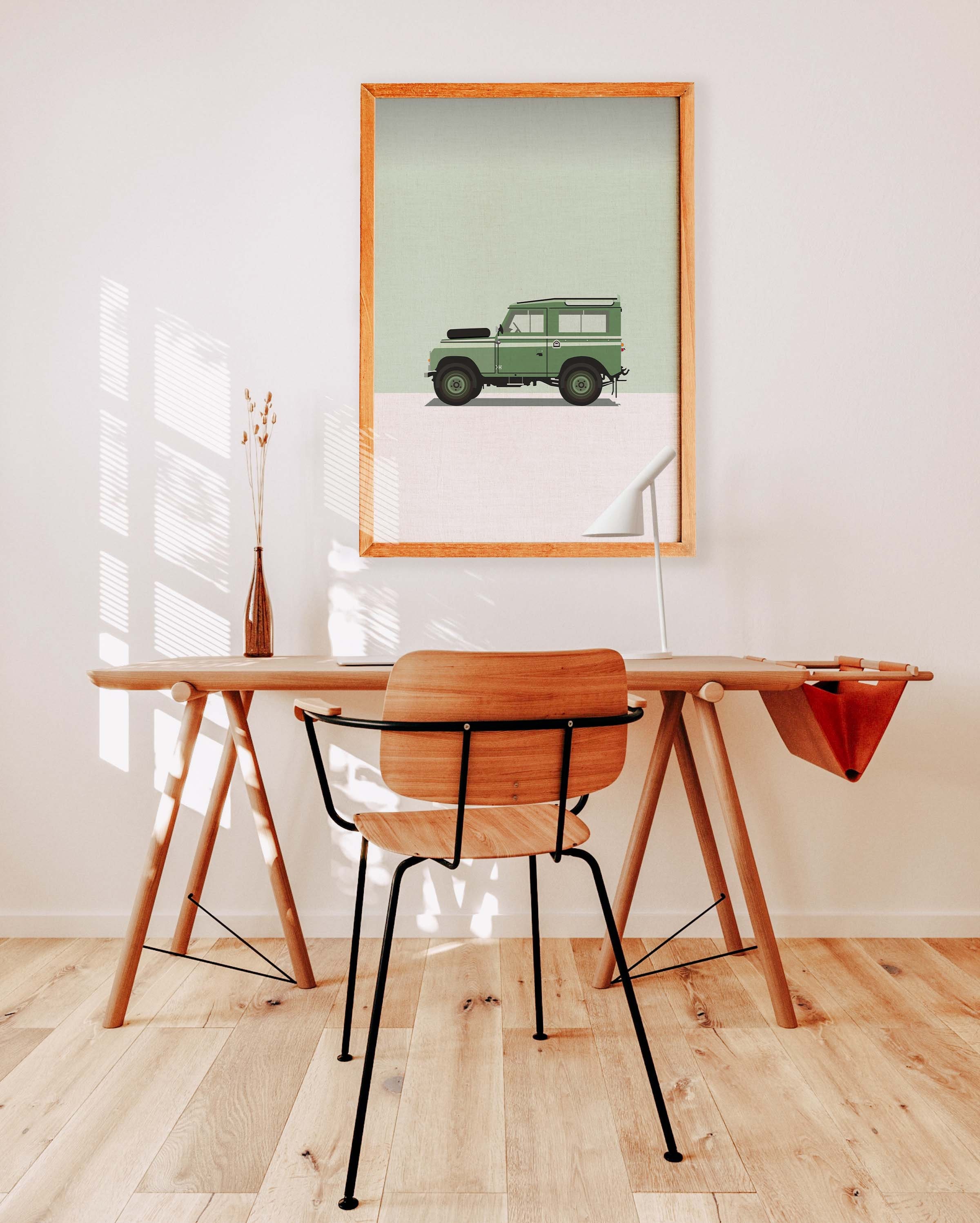 Green Land Rover Poster Land Rover Print Car Lover Gifts - Etsy